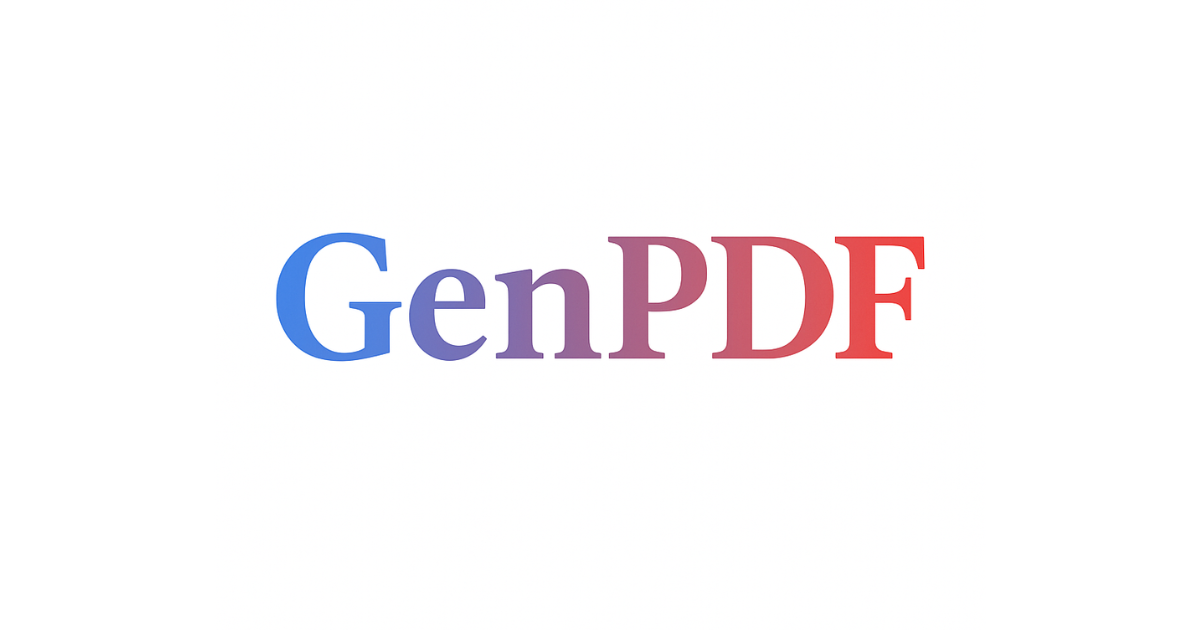 GenPDF - AI PDF Generator | Create PDFs from Text Prompts